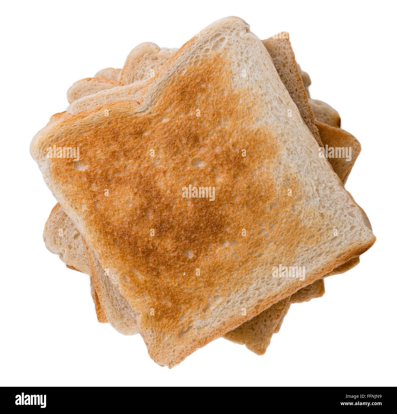Sliced Toast Bread (close-up shot) isolated on white background Stock ...