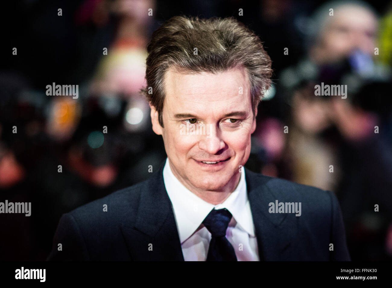 Berlin, Germany. 16th Feb, 2016. Colin Firth poses on the red carpet ...
