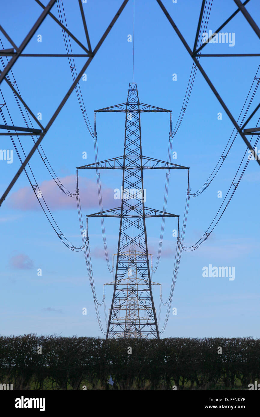 Pylon, pylons, electricity, power, energy, tower, cable, industry ...