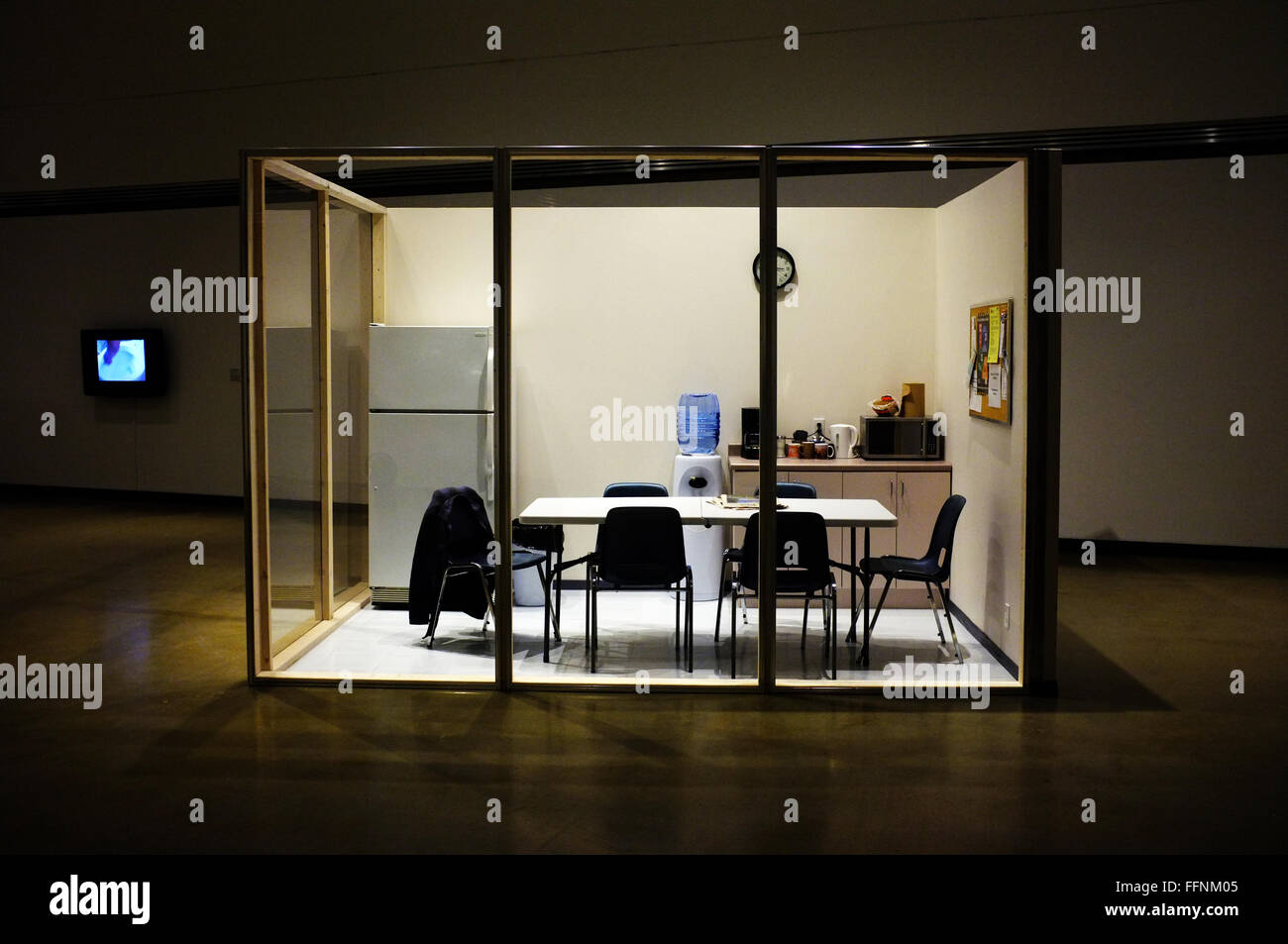 An office exhibit on display in the London Public Library in London ...