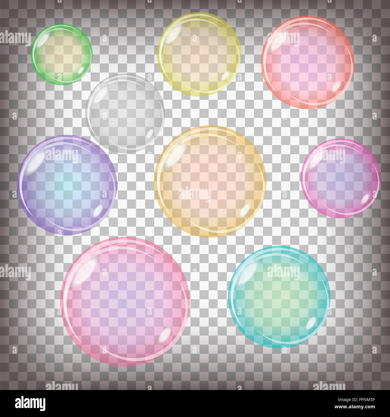 Colorful Bubbles Set Stock Photo - Alamy