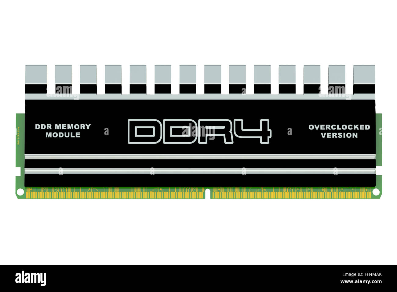 DDR4 memory module isolated on white background Stock Photo - Alamy