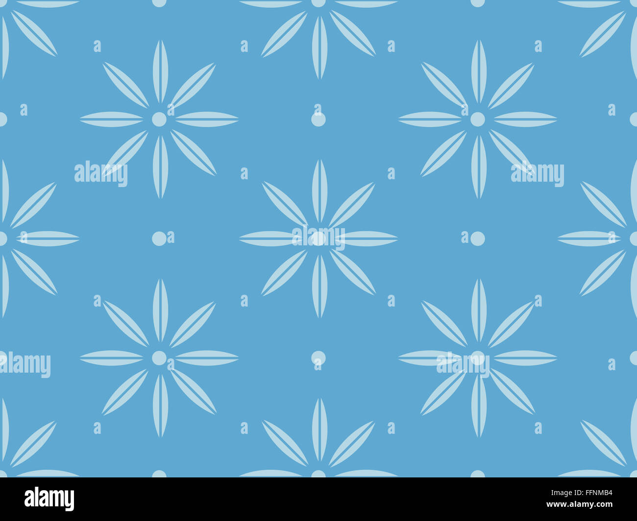 Seamless floral pattern in blue tones Stock Photo - Alamy