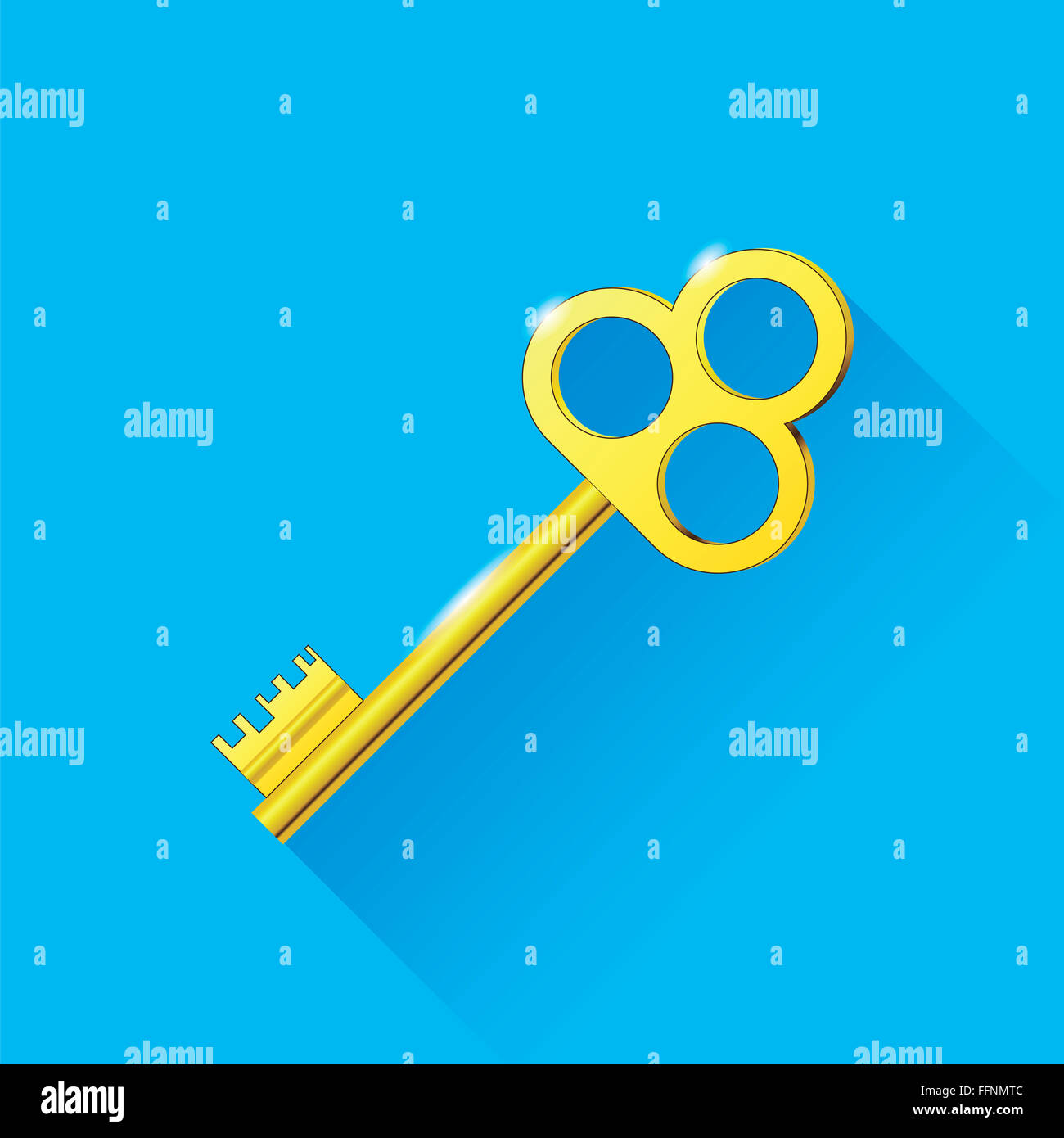 Old Gold Key Stock Photo - Alamy