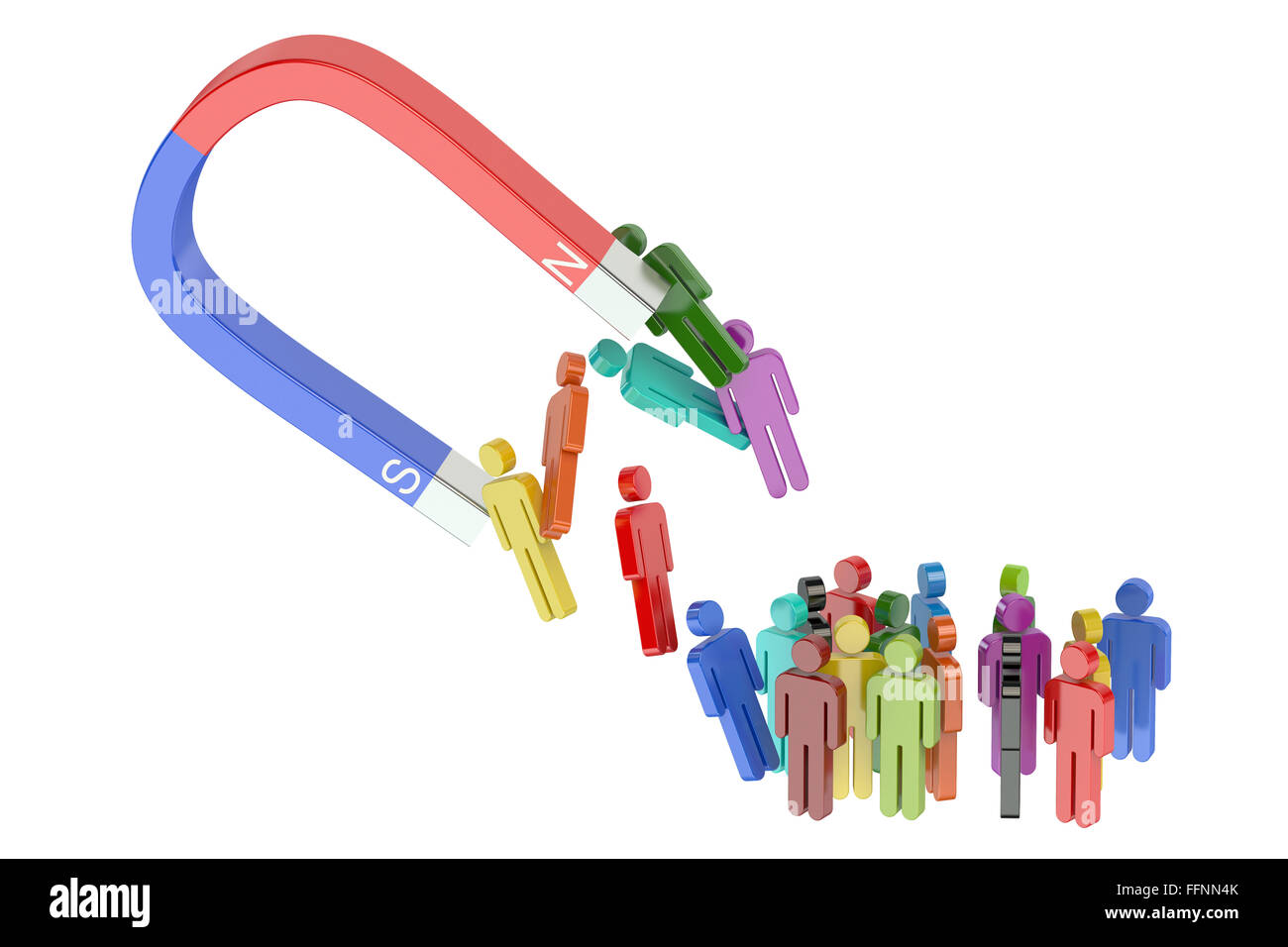 People magnet isolated on white background Stock Photo - Alamy