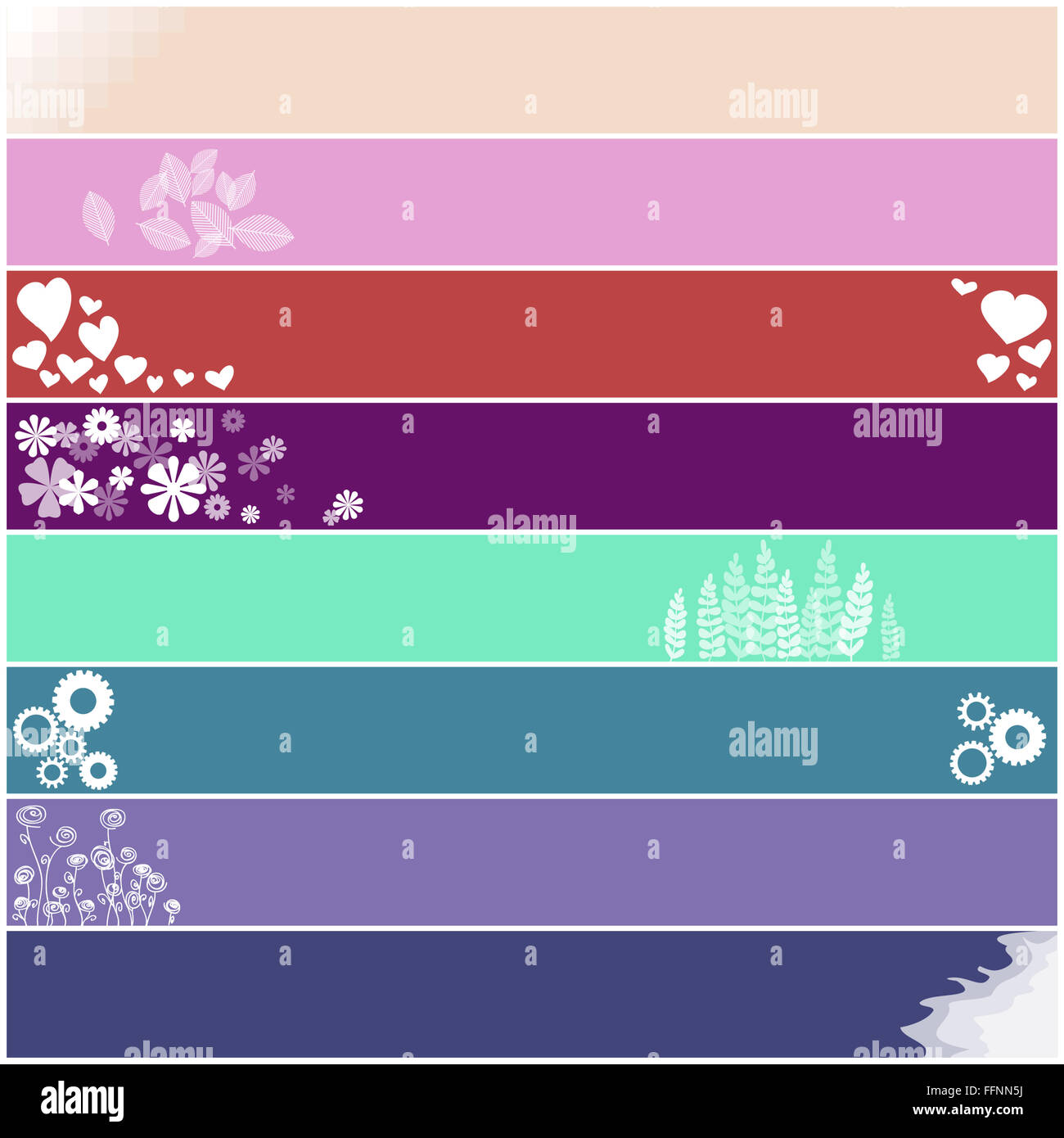 Banners in fashion up to date color choice with pattern Stock Photo - Alamy