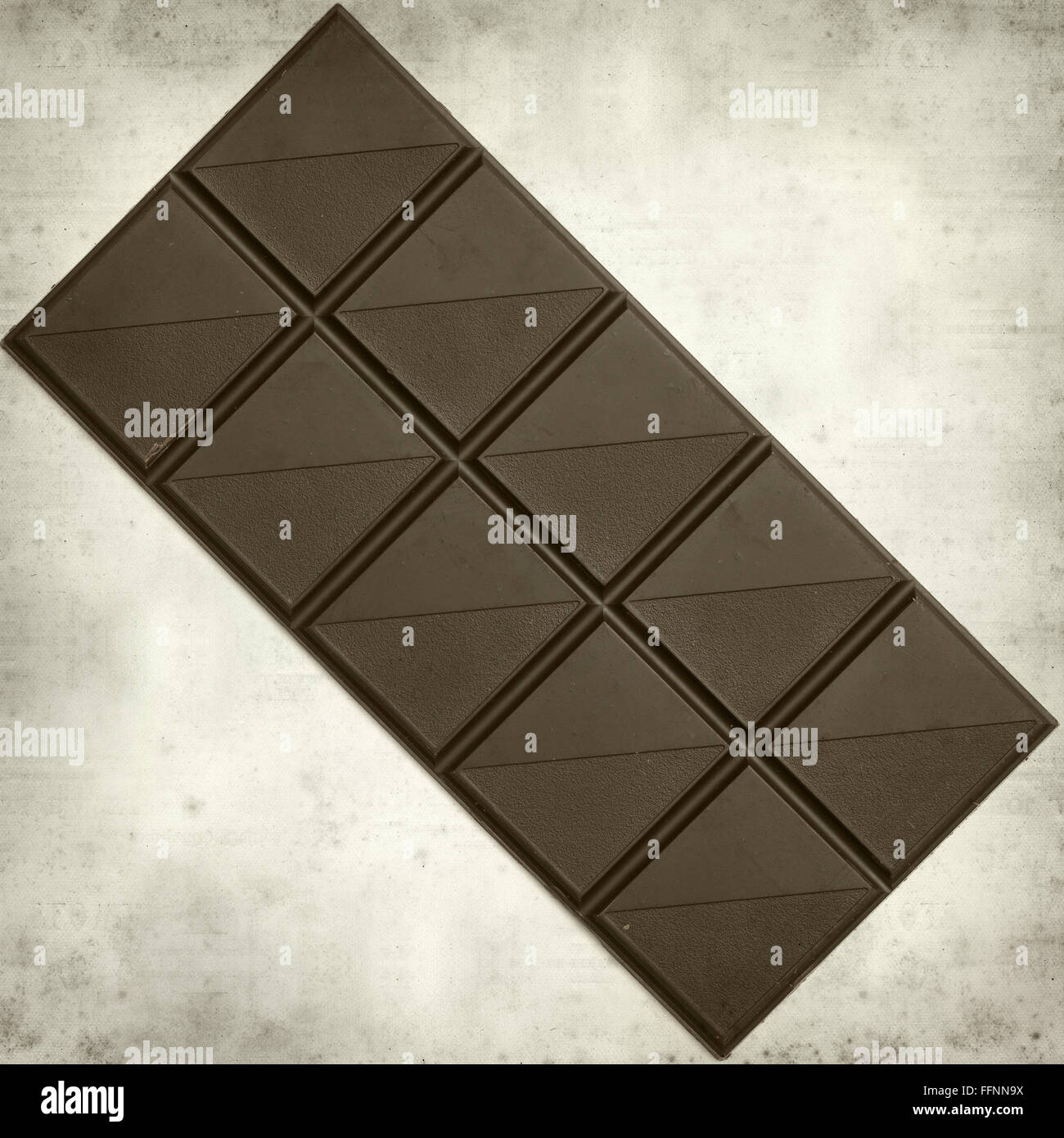 textured old paper background with dark chocolate bar Stock Photo - Alamy