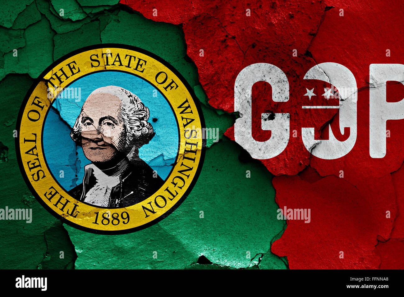 Washington state flag hi-res stock photography and images - Alamy