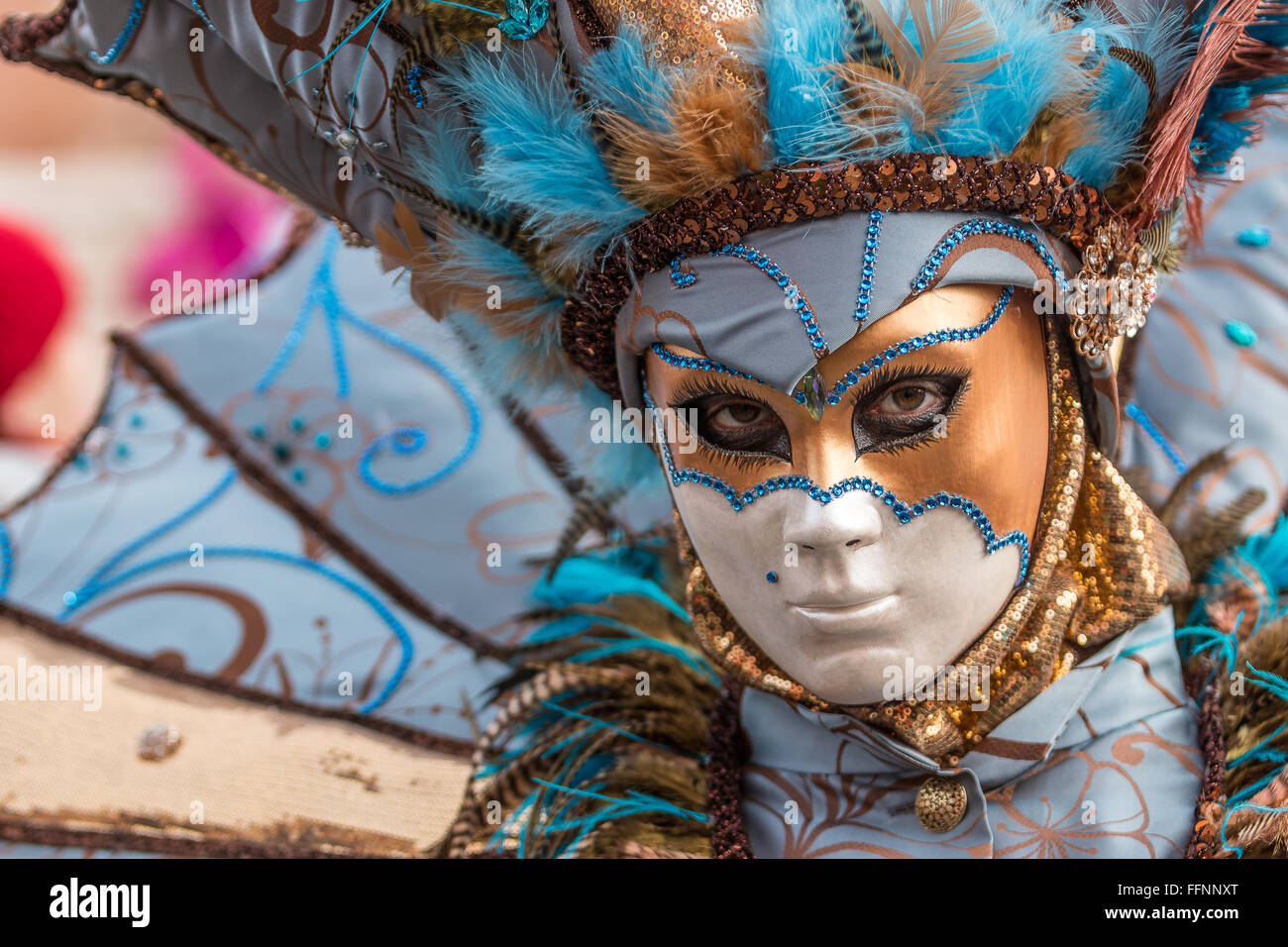 Blue and yellow carnival costume hi-res stock photography and images ...