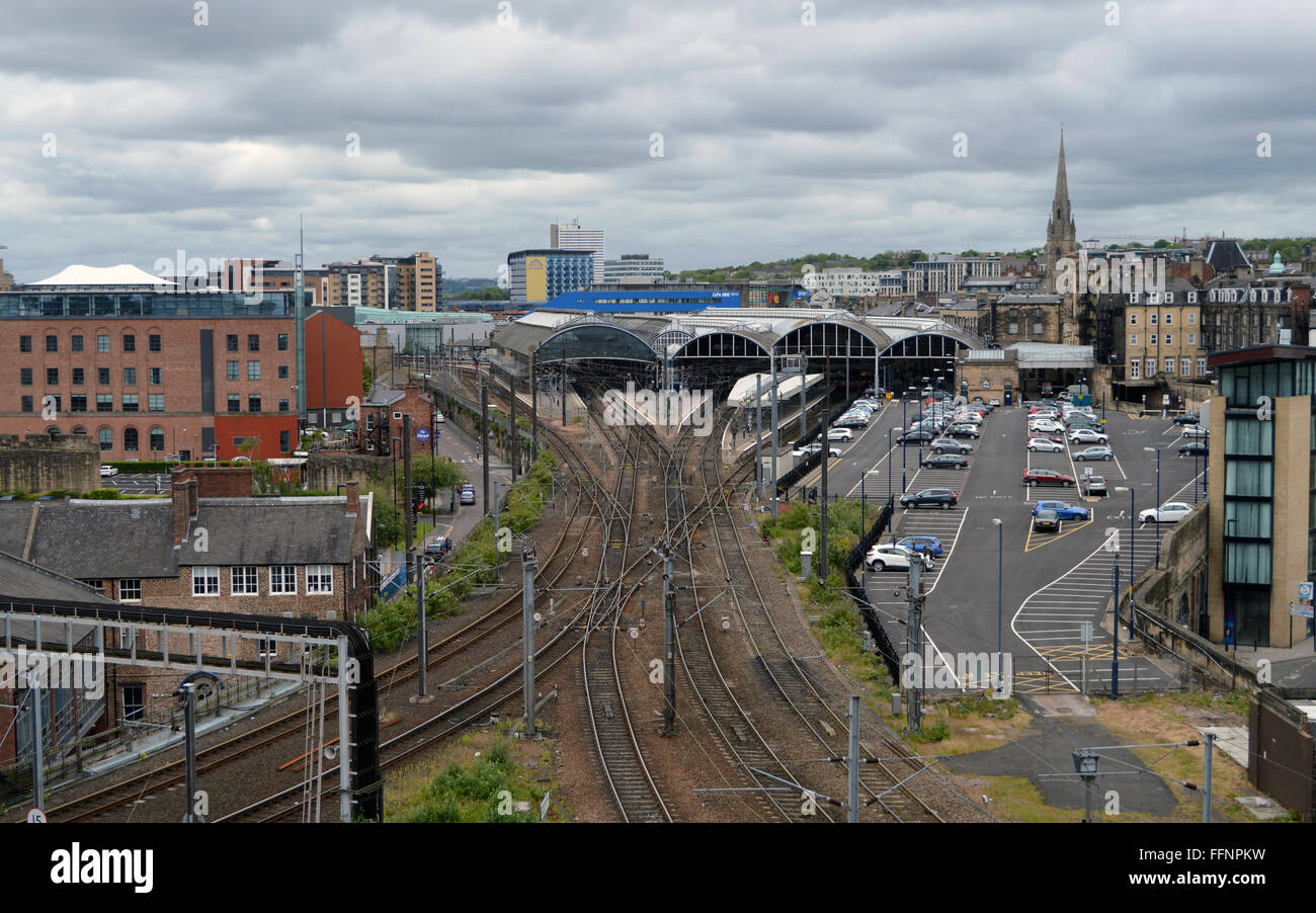Views of Newcastle upon Tyne bridges/railway Stock Photo - Alamy