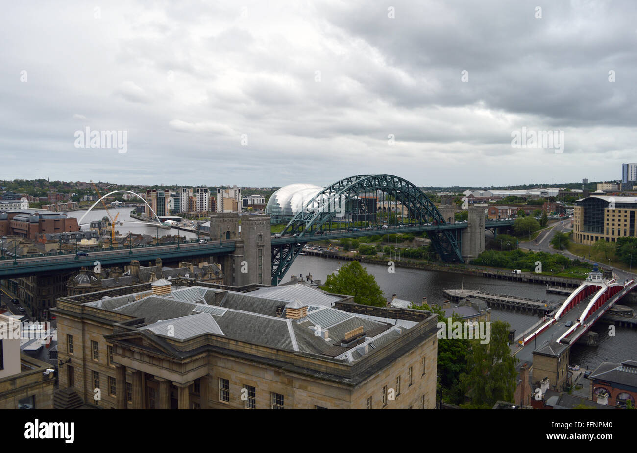 Views of Newcastle upon Tyne bridges/railway Stock Photo - Alamy
