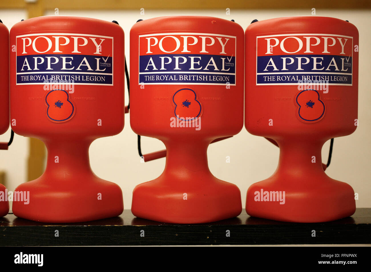 Royal British Legion Poppy Collection in Leeds, Yorkshire, UK Stock ...