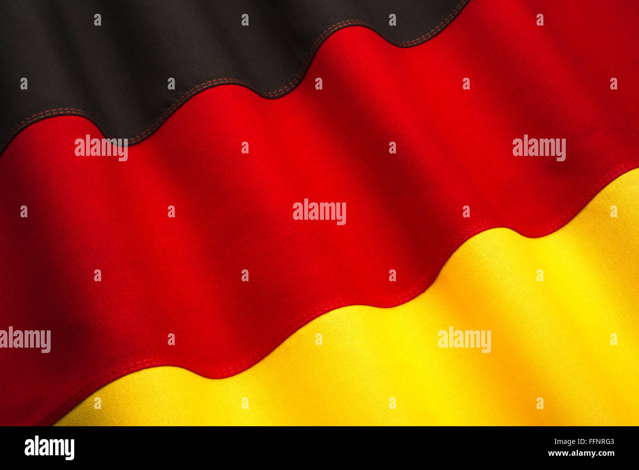 GERMAN FLAG MADE OF STITCHED COTTON BUNTING Stock Photo - Alamy