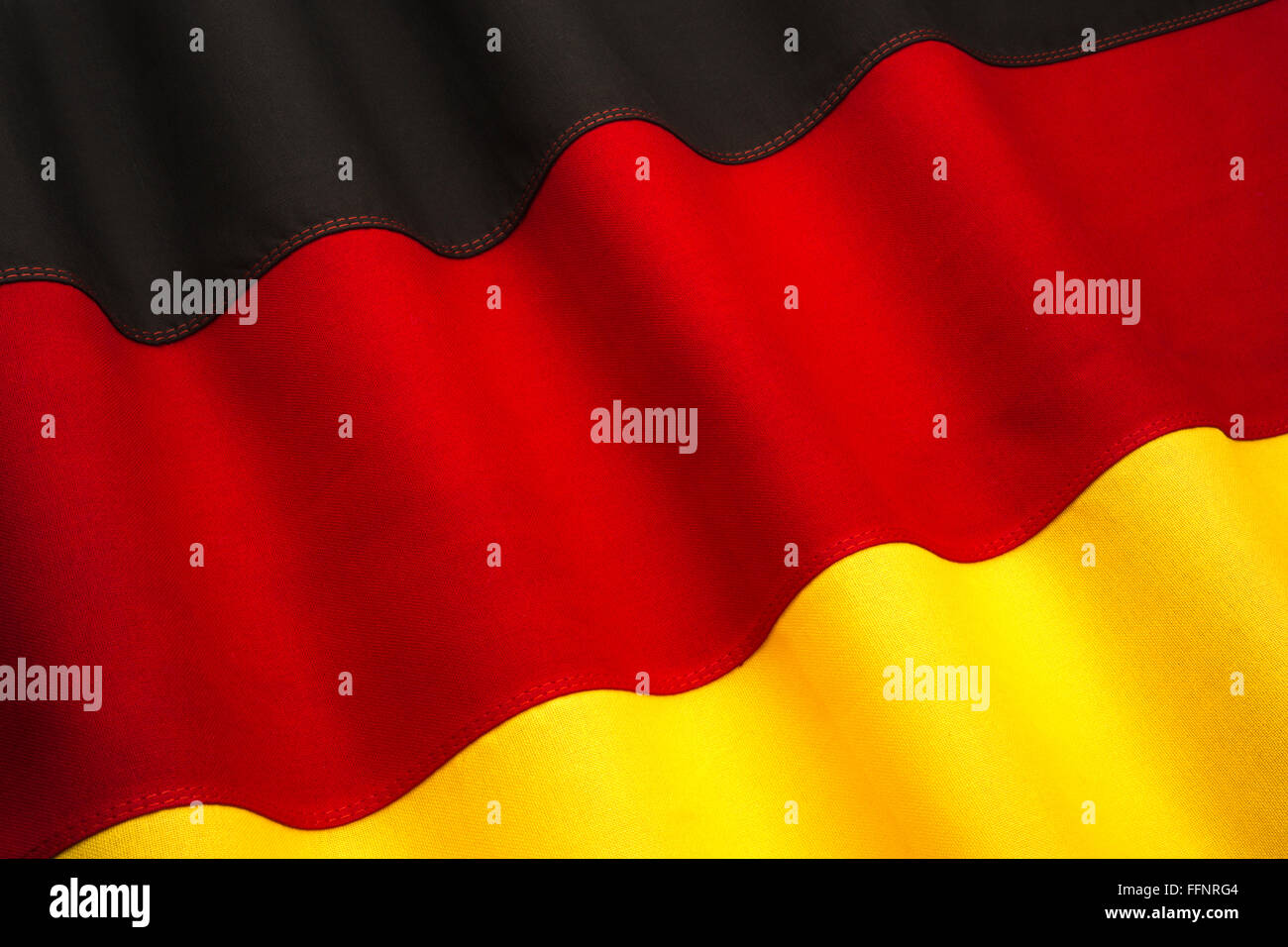 GERMAN FLAG MADE OF STITCHED COTTON BUNTING Stock Photo - Alamy