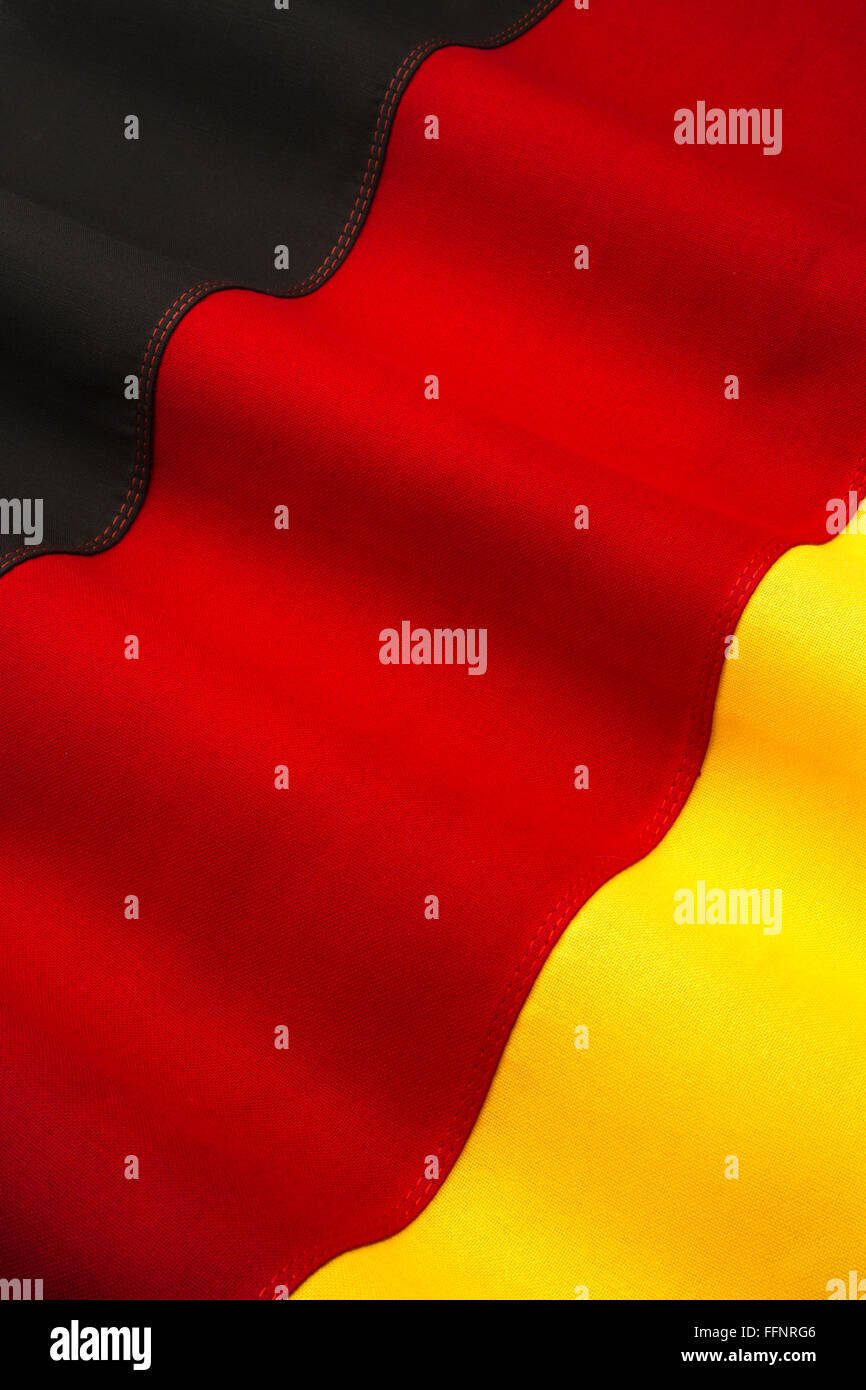 GERMAN FLAG MADE OF STITCHED COTTON BUNTING Stock Photo - Alamy