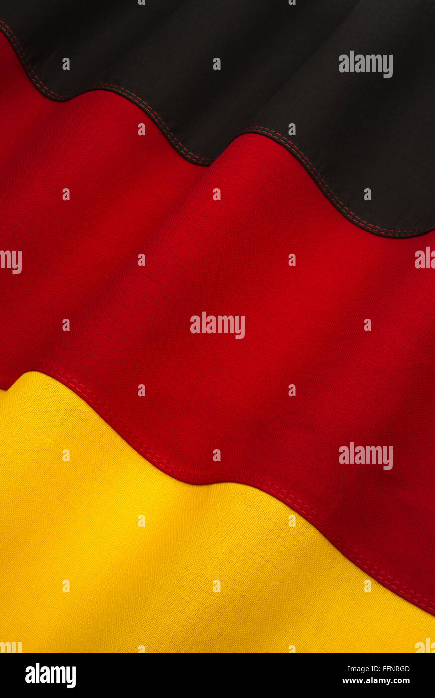 GERMAN FLAG MADE OF STITCHED COTTON BUNTING Stock Photo - Alamy
