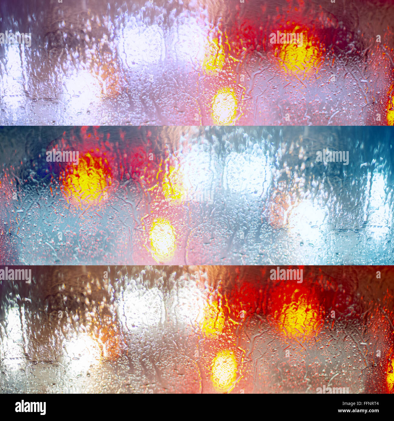 reflections of light on the wet glass Stock Photo - Alamy