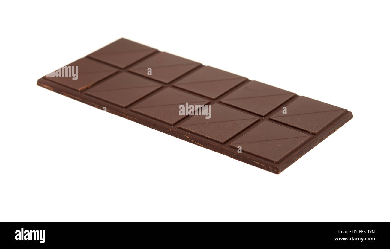 dark chocolate bar isolated on white background Stock Photo - Alamy