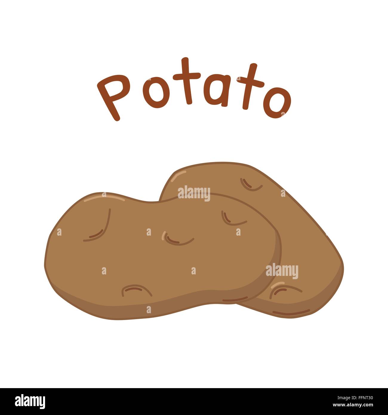 Isolated icon of raw potato with name Stock Vector Image & Art - Alamy