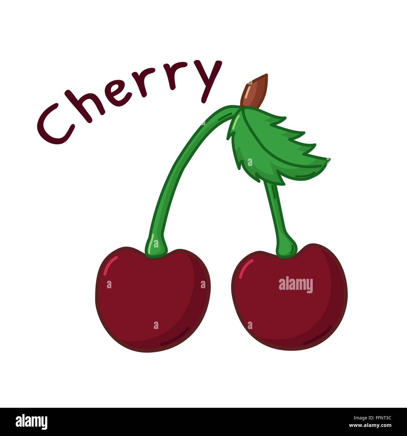 Isolated cherry vector vectors Stock Vector Images - Alamy