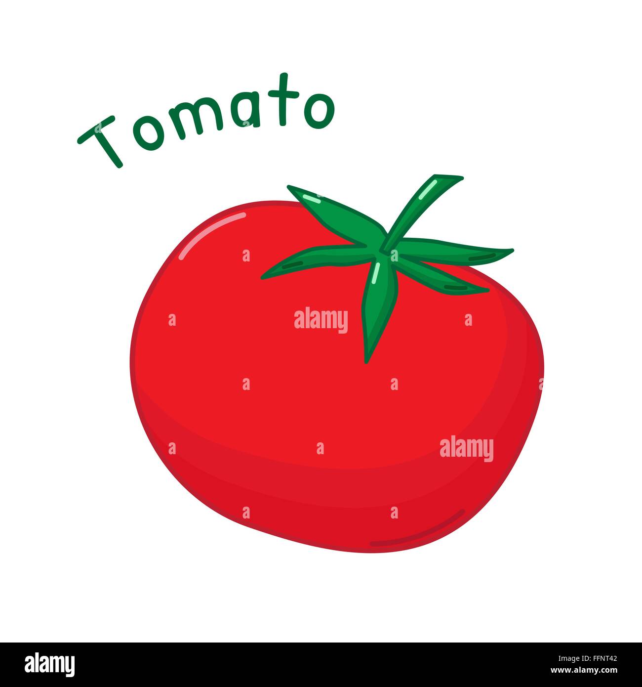 Isolated icon of raw tomato with name Stock Vector Image & Art - Alamy
