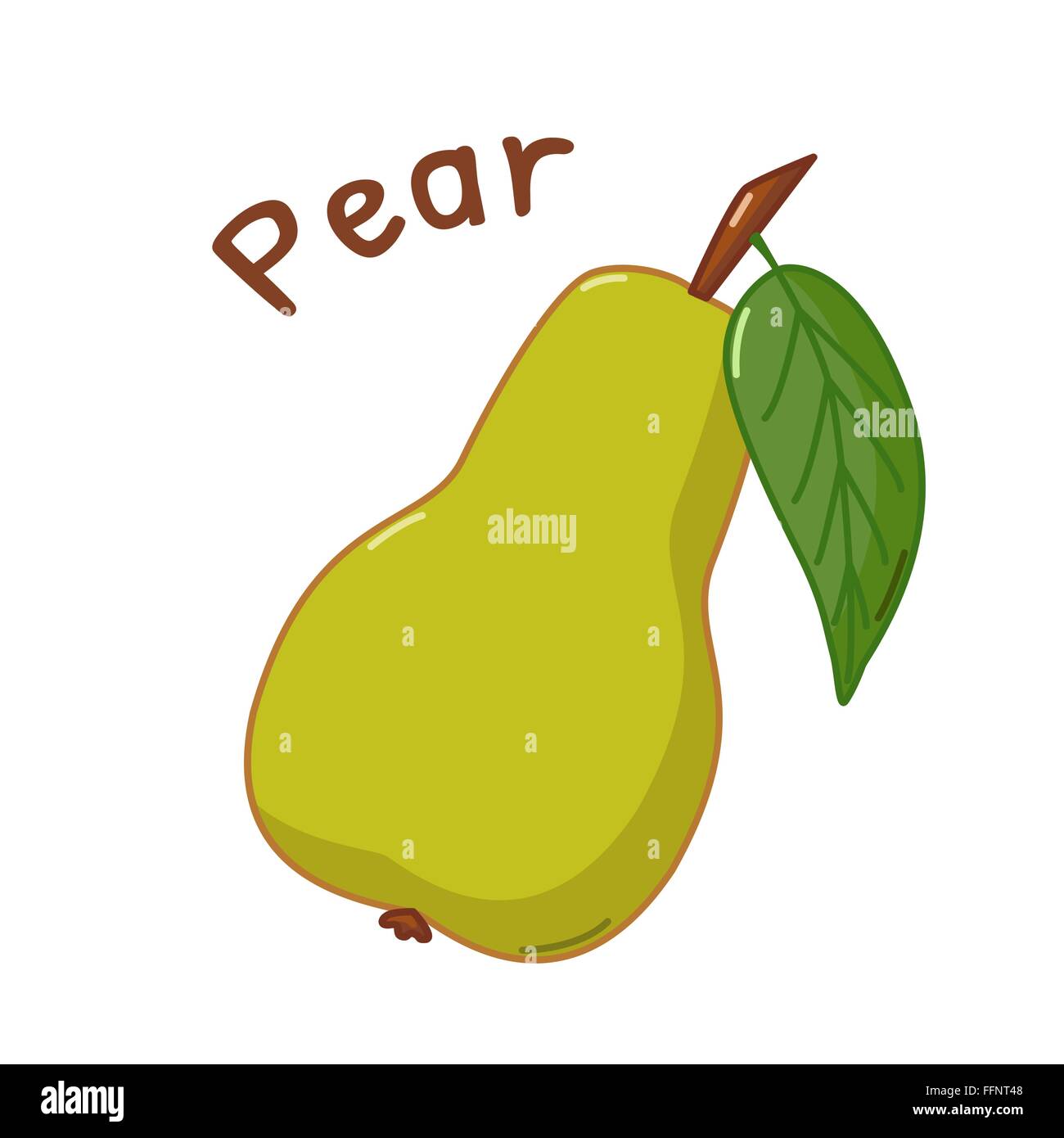 Pear twig Stock Vector Images - Alamy