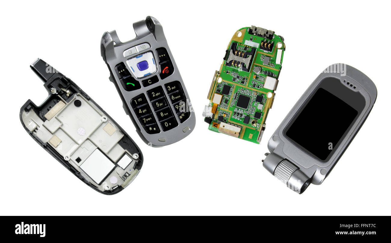 Broken Mobile Phones Stock Photo - Alamy
