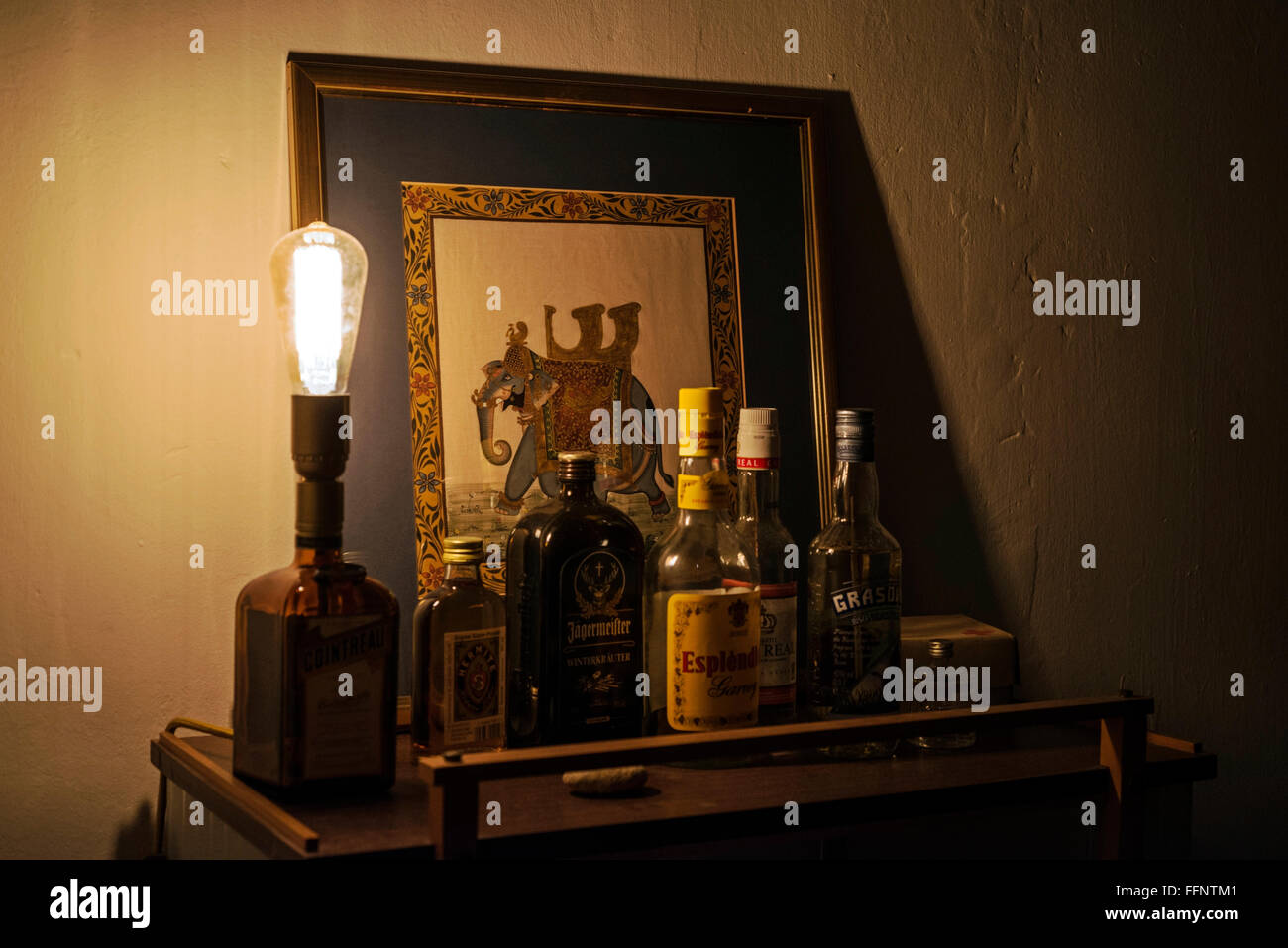 Indian-themed classic house bar Stock Photo - Alamy