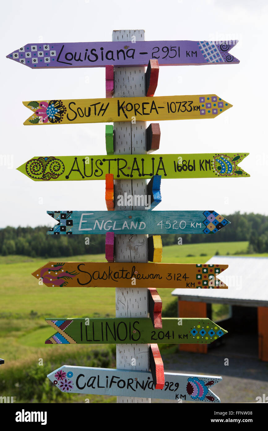 A colourful sign in Nova Scotia, Canada Stock Photo - Alamy