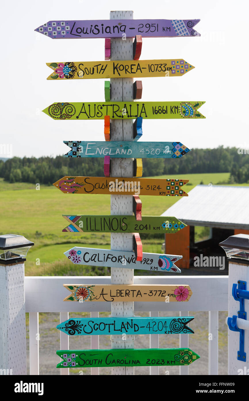 A colourful sign in Nova Scotia, Canada Stock Photo - Alamy