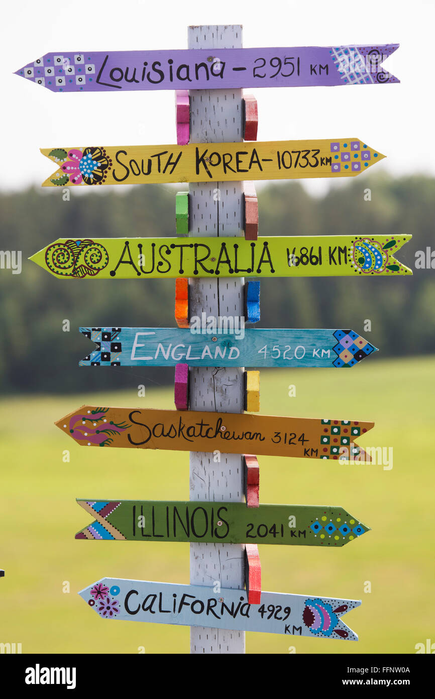 A colourful sign in Nova Scotia, Canada Stock Photo - Alamy