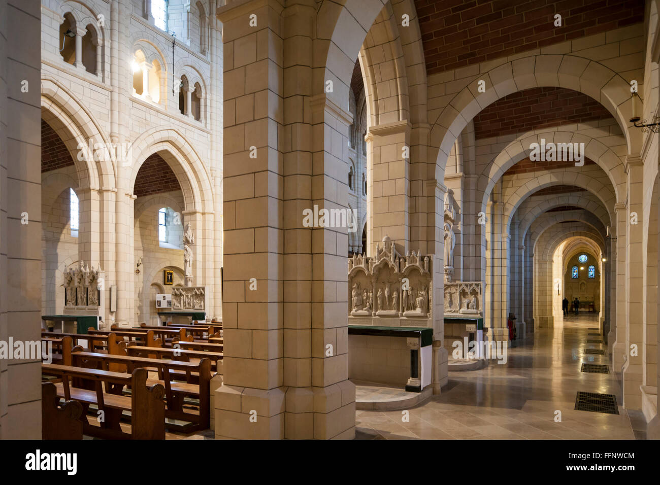 Interior of Buckfast Abbey, Buckfastleigh, Devon, England Stock Photo ...