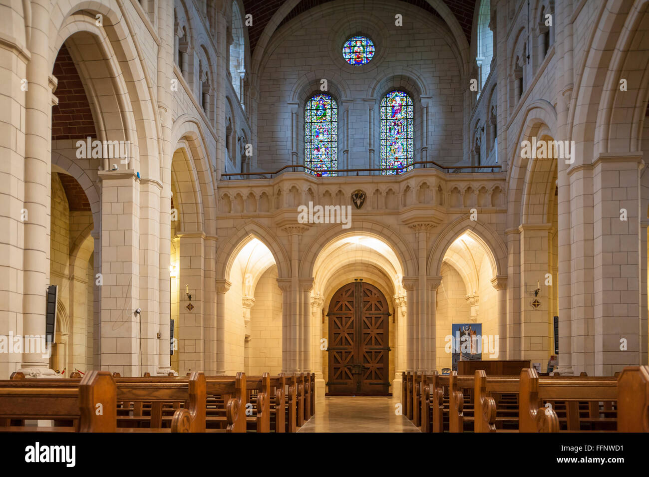Interior of Buckfast Abbey, Buckfastleigh, Devon, England Stock Photo ...
