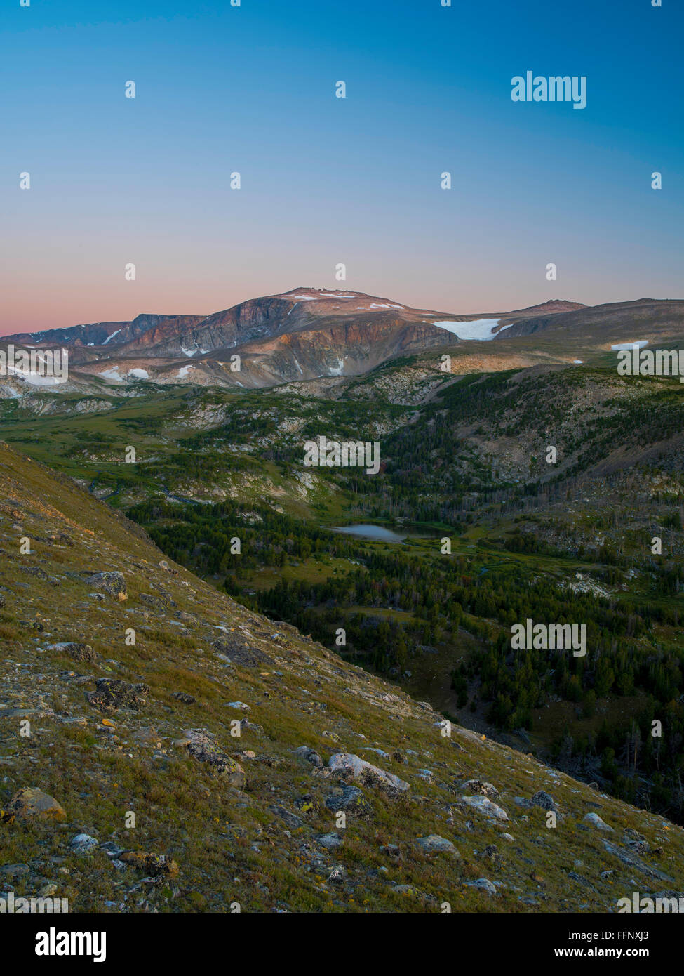 Looking southeast across the Rock Creek Valley from above treeline ...