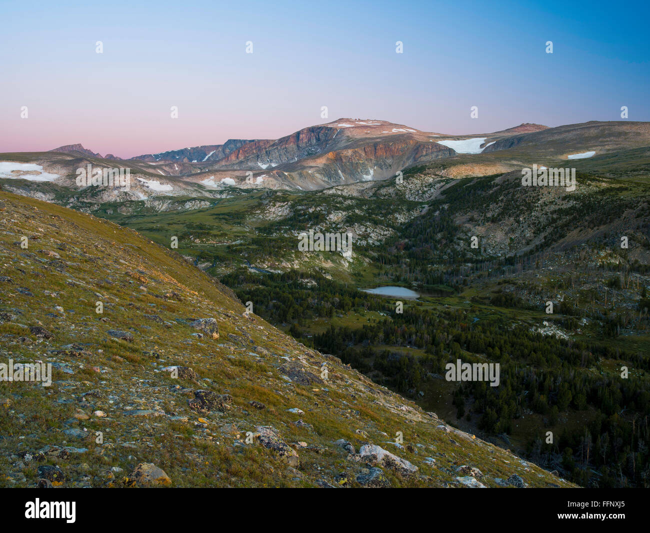 Looking southeast across the Rock Creek Valley from above treeline ...