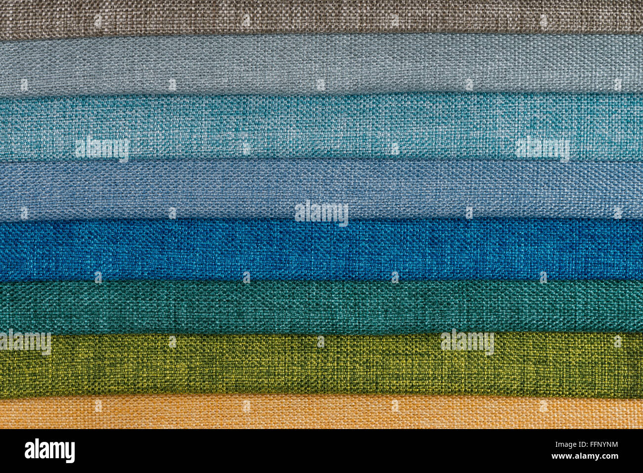 Closeup detail of multi color fabric samples texture background Stock ...