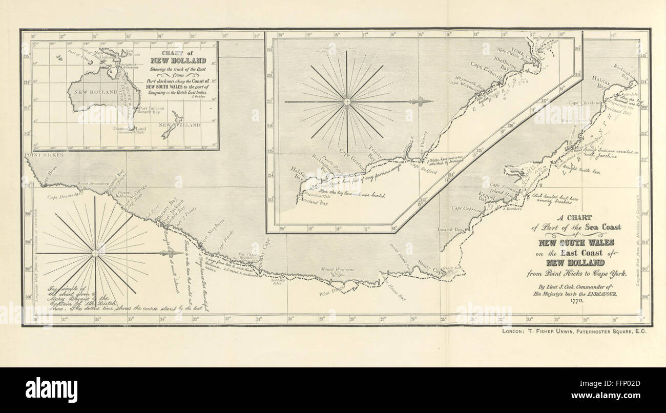 First fleet map hi-res stock photography and images - Alamy