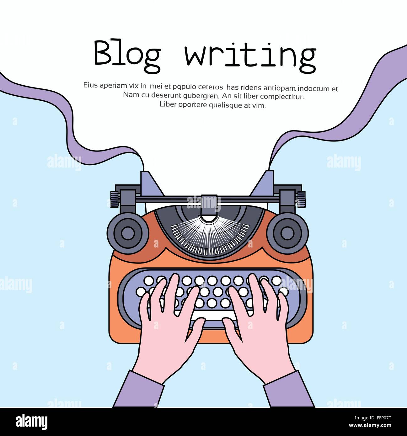 Typewriter top view Stock Vector Images - Alamy