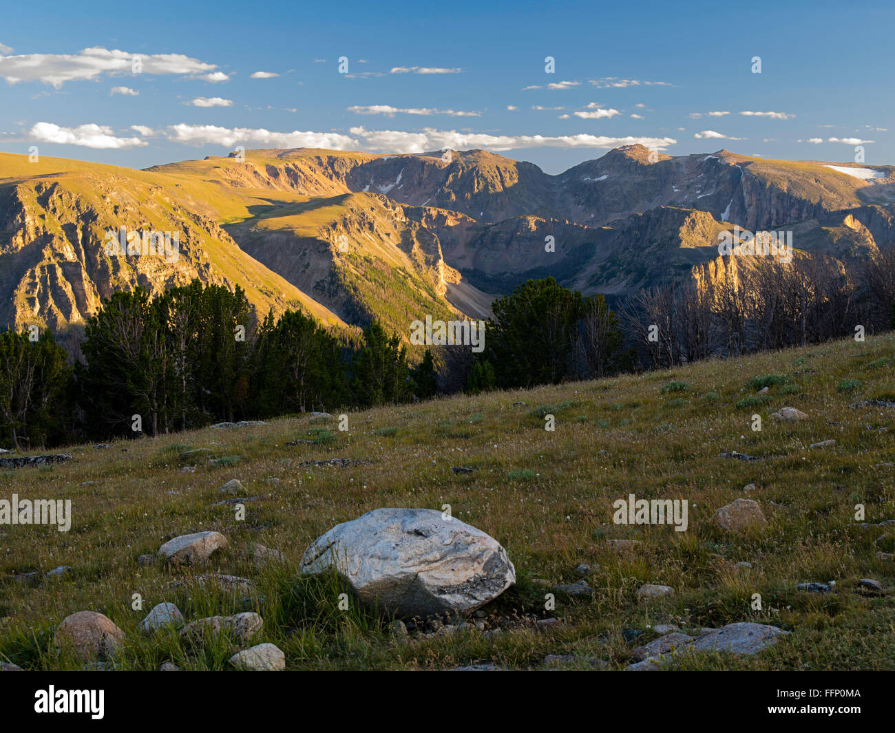 Looking south across the Rock Creek Valley towards Beartooth Pass from ...