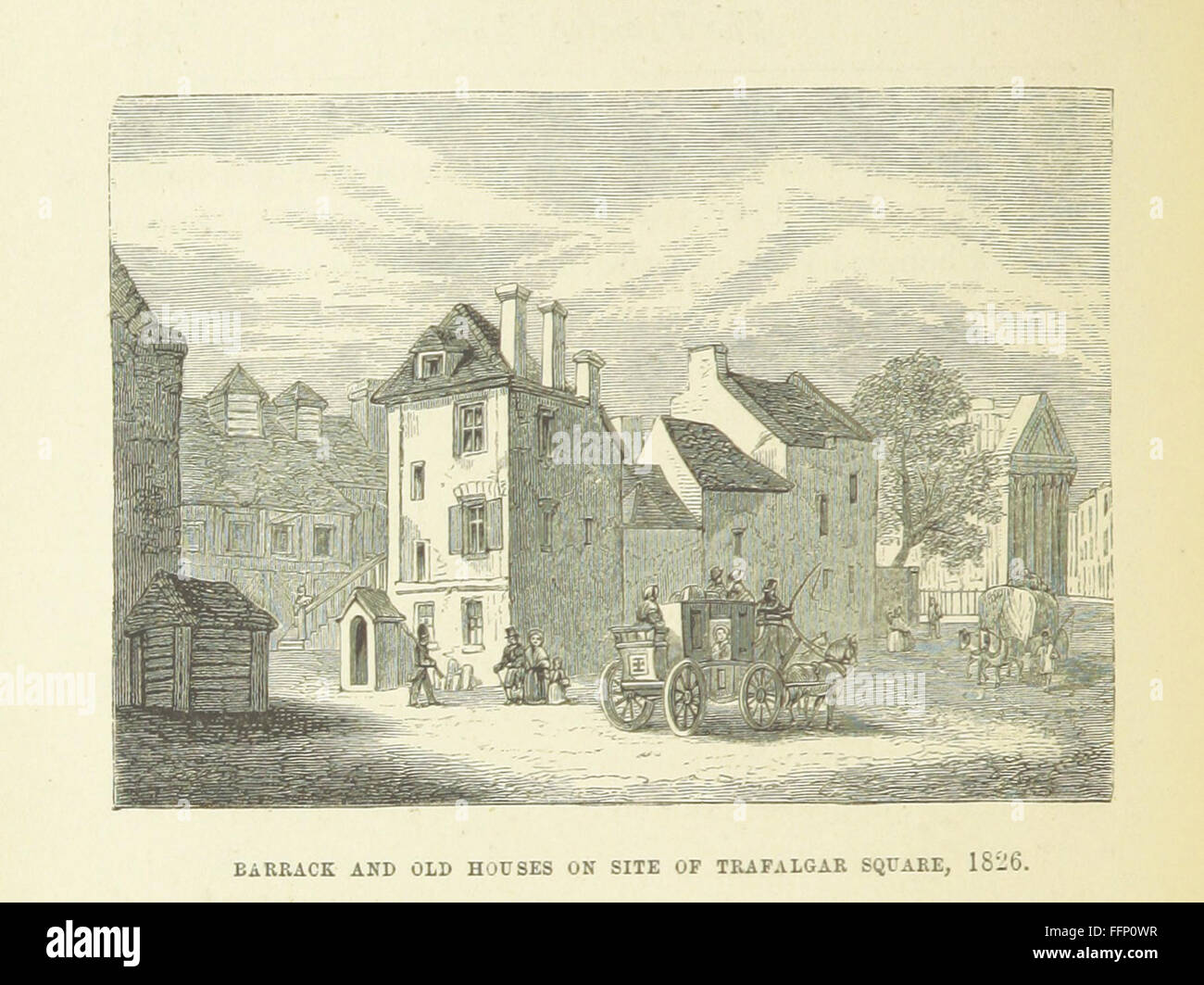 An illustration from 'Haunted London,' depicting a ghostly scene of a ...