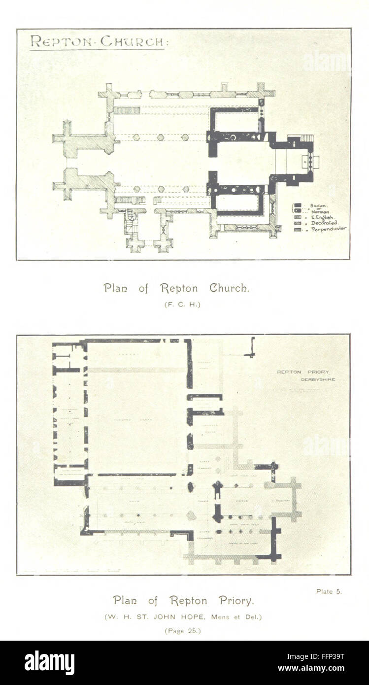 A vintage book exploring the village of Repton, highlighting the Abbey ...