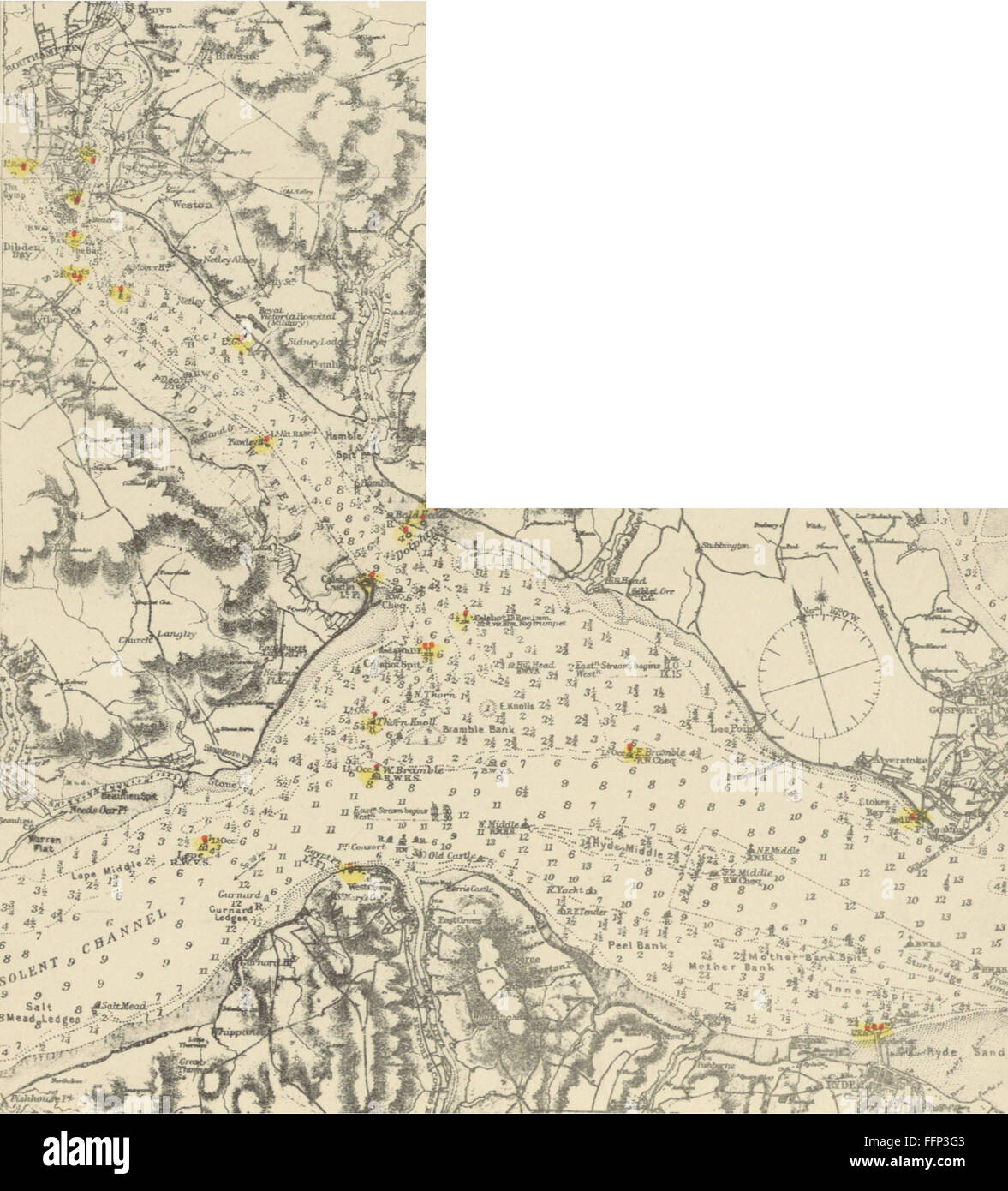 'The Solent Chart Book' provides detailed navigational charts and ...