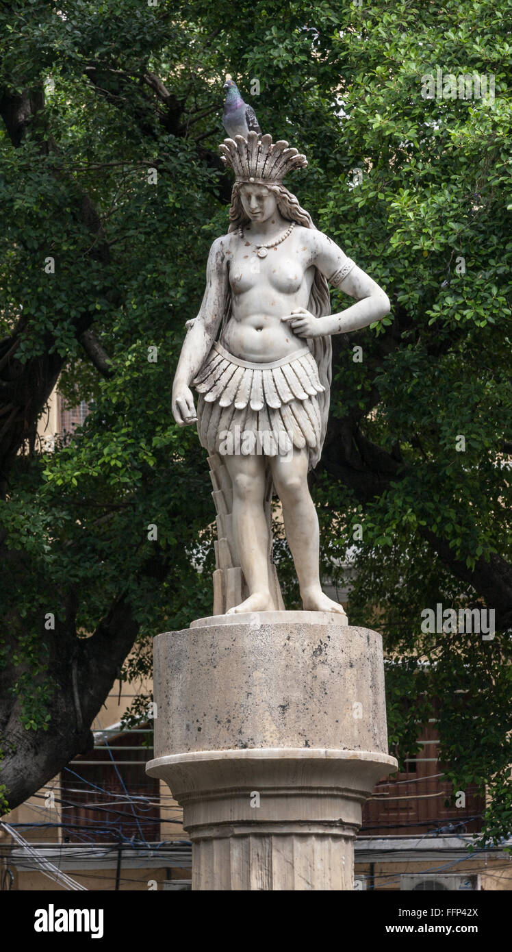 Indian Fountain Dezessete Plaza Recife Pernambuco Brazil Stock Photo ...
