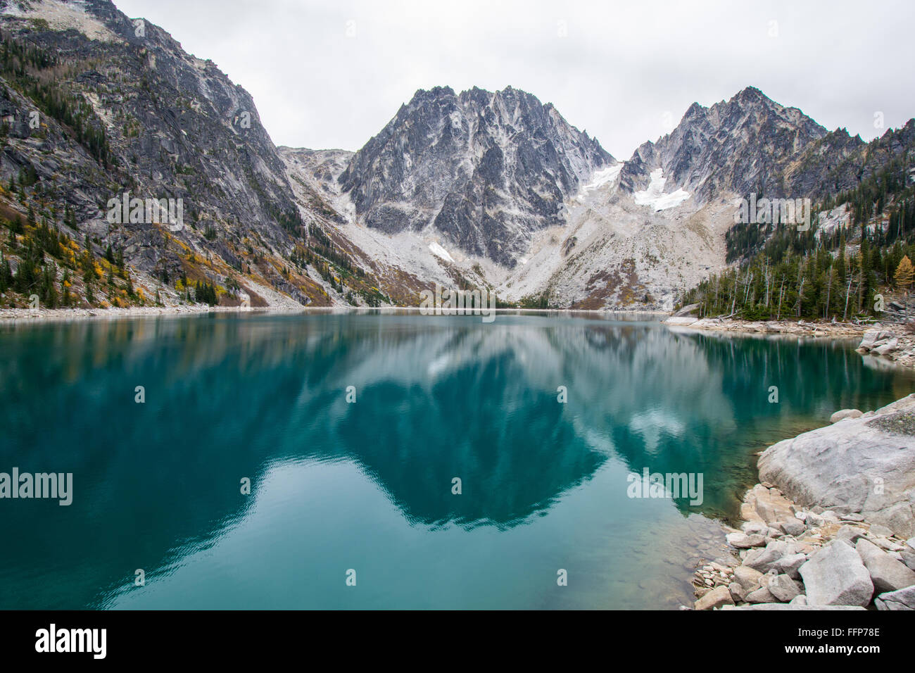 Colchuck Lake in the Central Cascades Stock Photo - Alamy