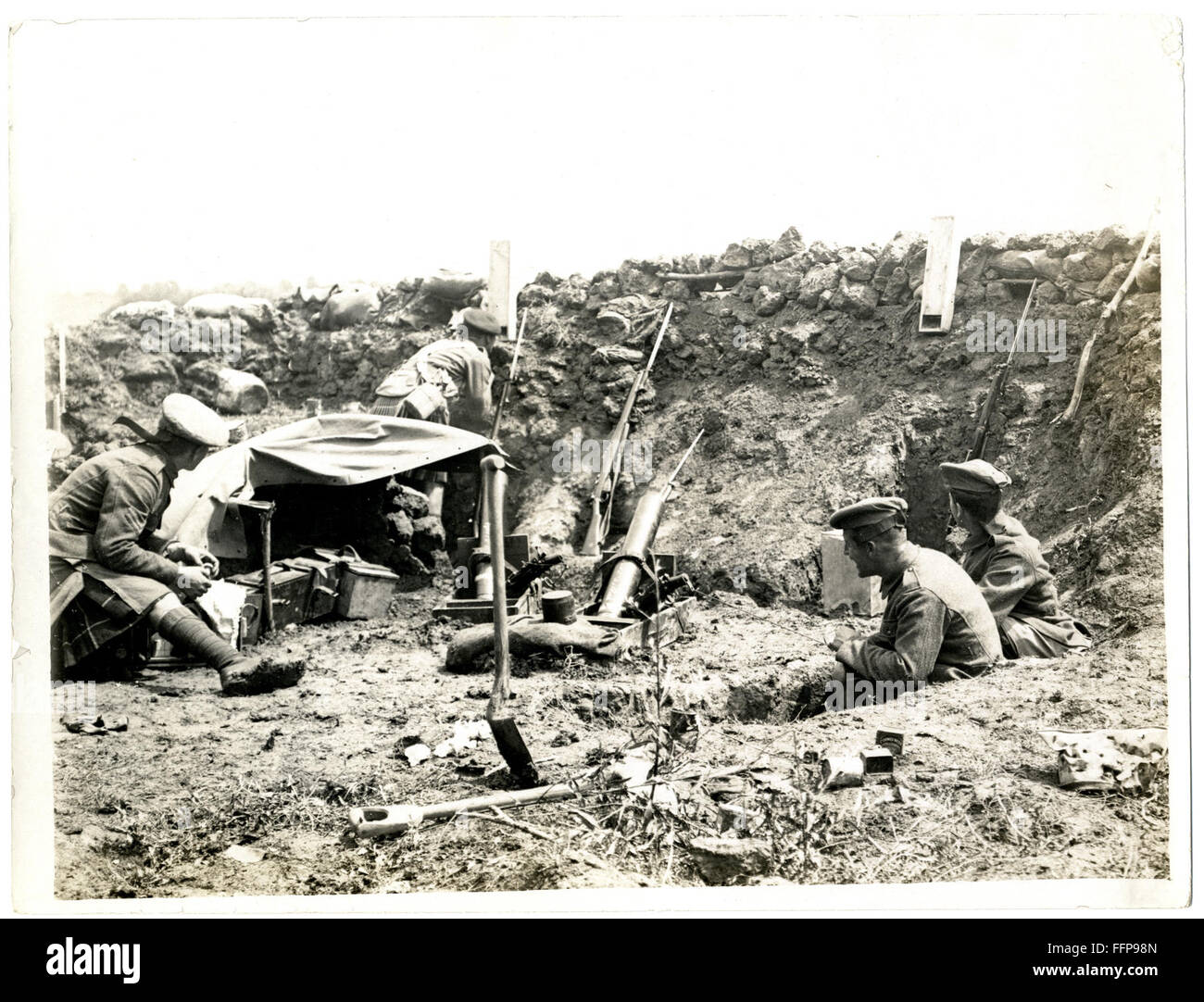 This vintage book, 'Easy Time in the Trenches,' contains photographs ...