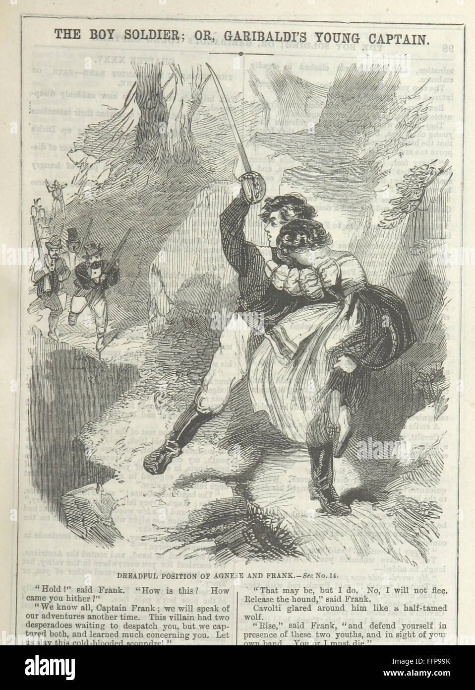 A vintage novel titled 'The Boy Soldier; or, Garibaldi's Young Captain ...