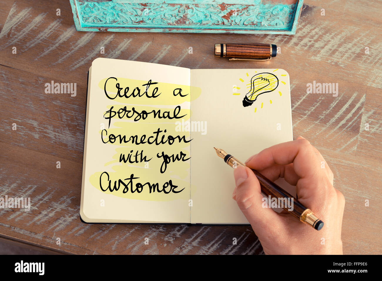 Handwritten text CREATE A PERSONAL CONNECTION WITH YOUR CUSTOMER next ...