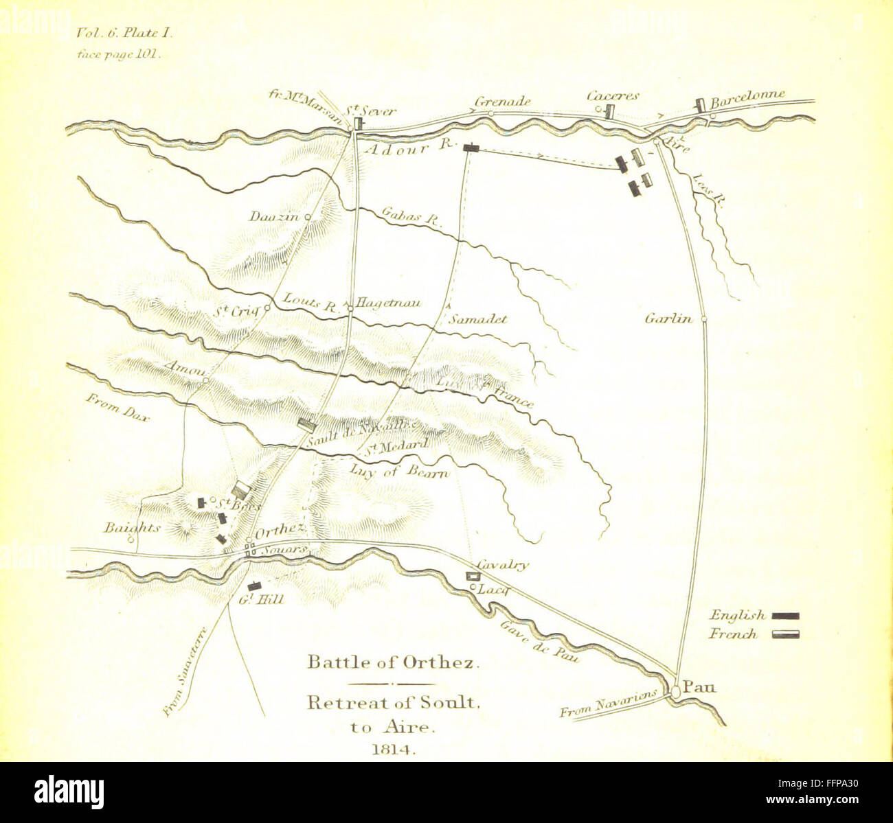 1814 map of france hi-res stock photography and images - Alamy