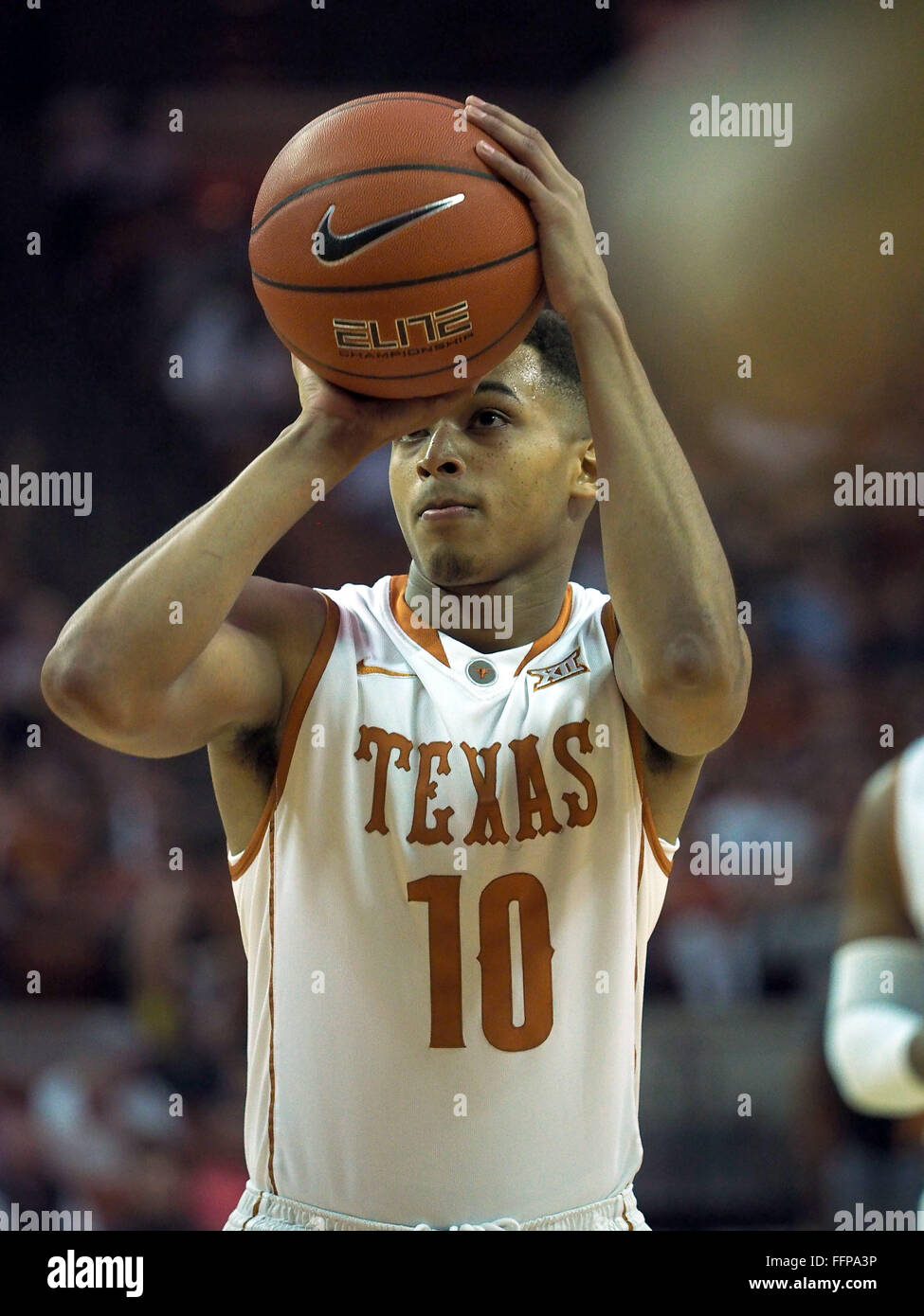 Austin, Texas, USA. 16th February, 2016. Eric Davis Jr. #10 of the ...
