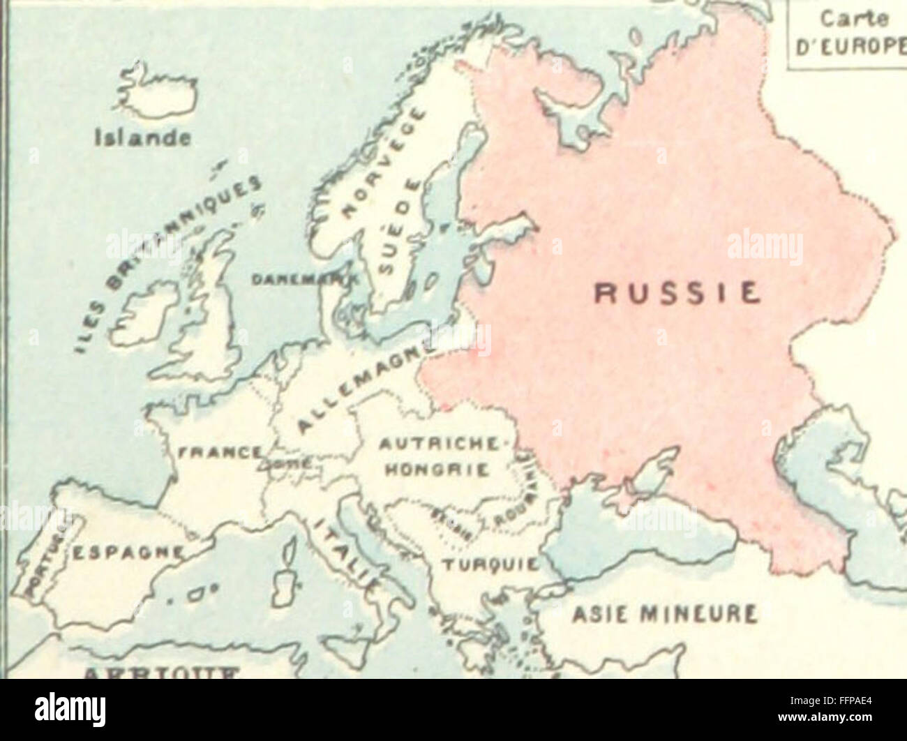 A vintage geography book titled *Geographie Géïneïrale*, which includes ...